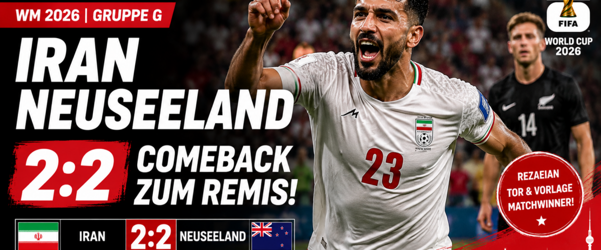 Iran Neuseeland Ergebnis: Comeback zum 2:2 bei der WM - Berliner ...